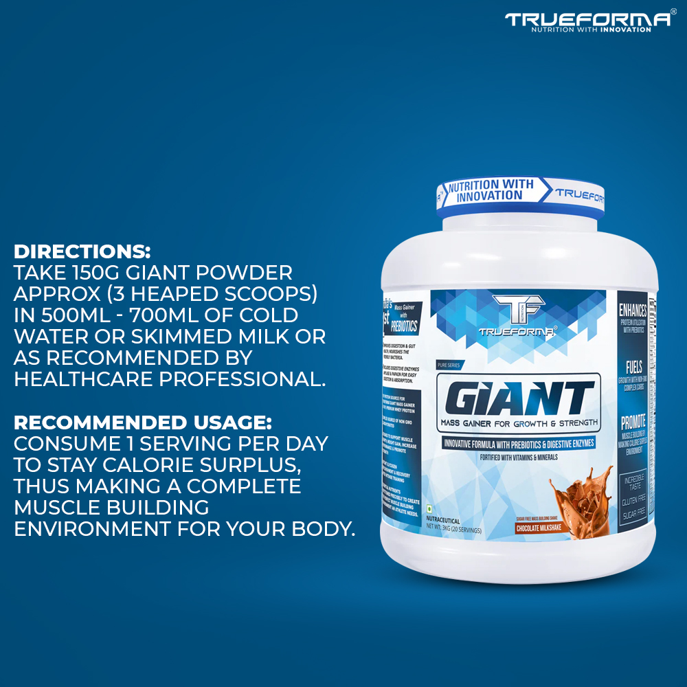 Trueforma® Giant Mass Gainer For Growth & Strength - TFN Health